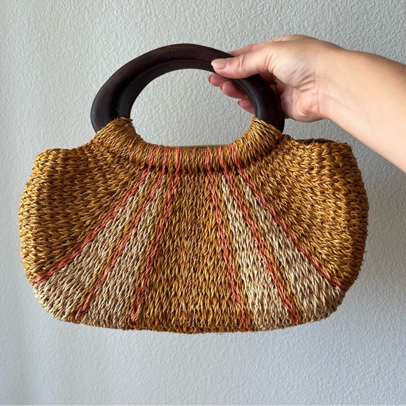 Vintage | Bags | Vintage Straw Handbag | Poshmark